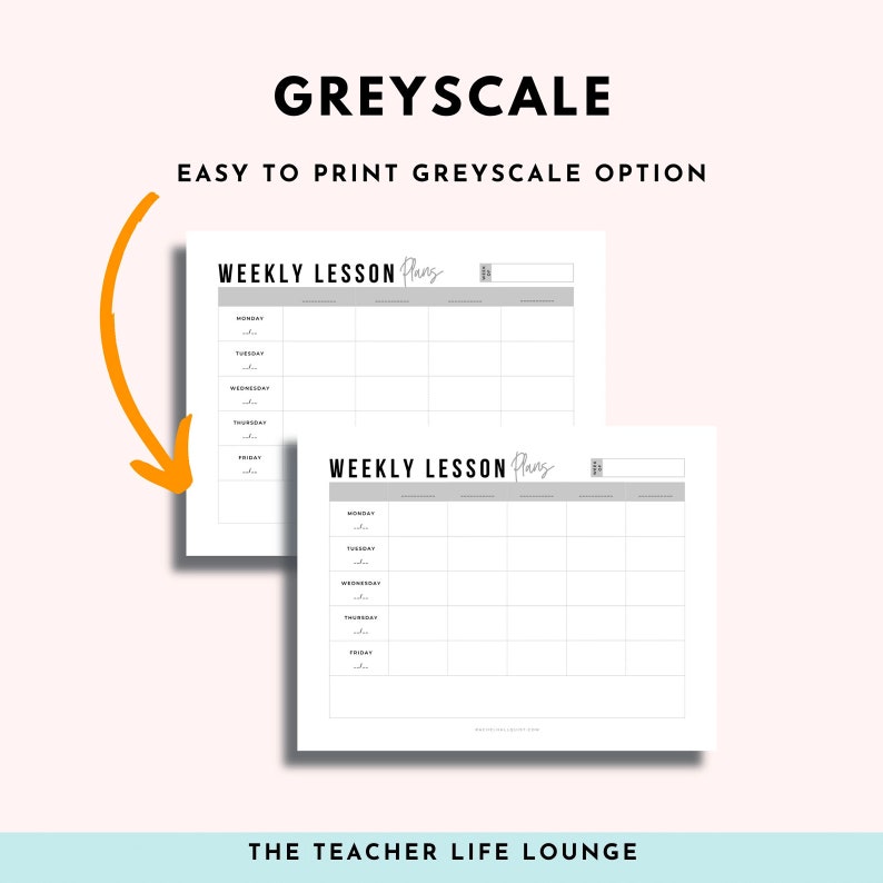 Lesson Plan Template, Weekly Lesson Planner, Printable Planner ...