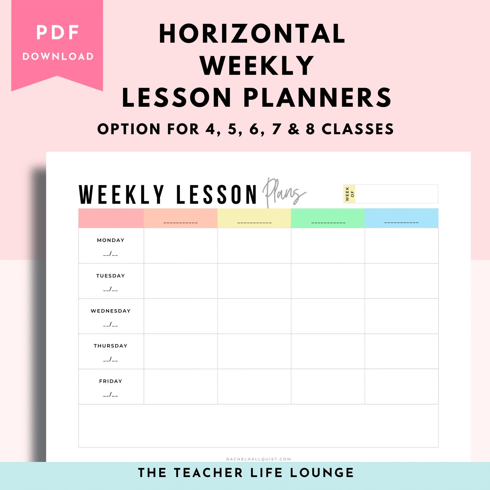 Printable Teacher Planner Homeschool Planner Teacher Calendar Academic ...