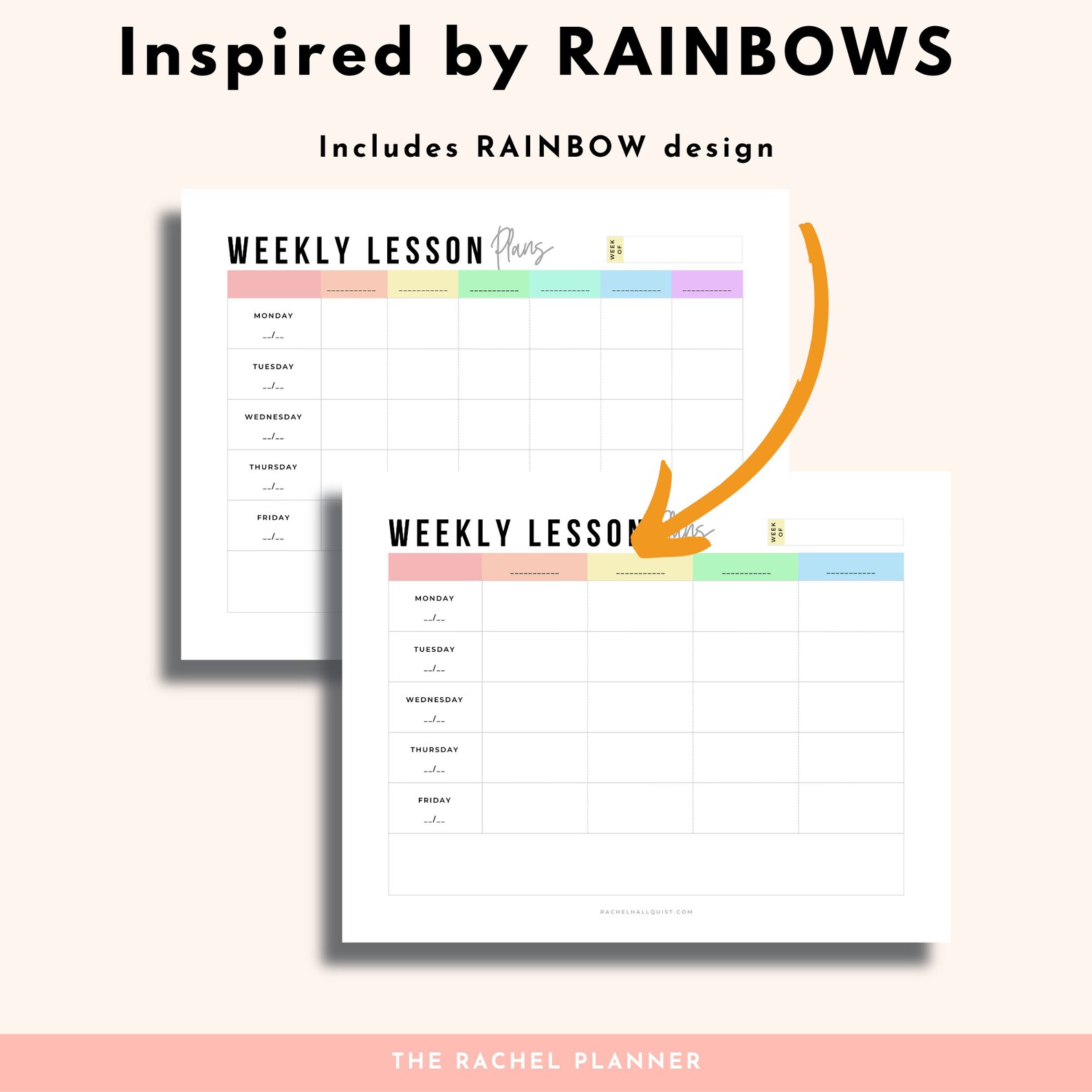 Lesson Plan Template Weekly Lesson Planner Printable - Etsy