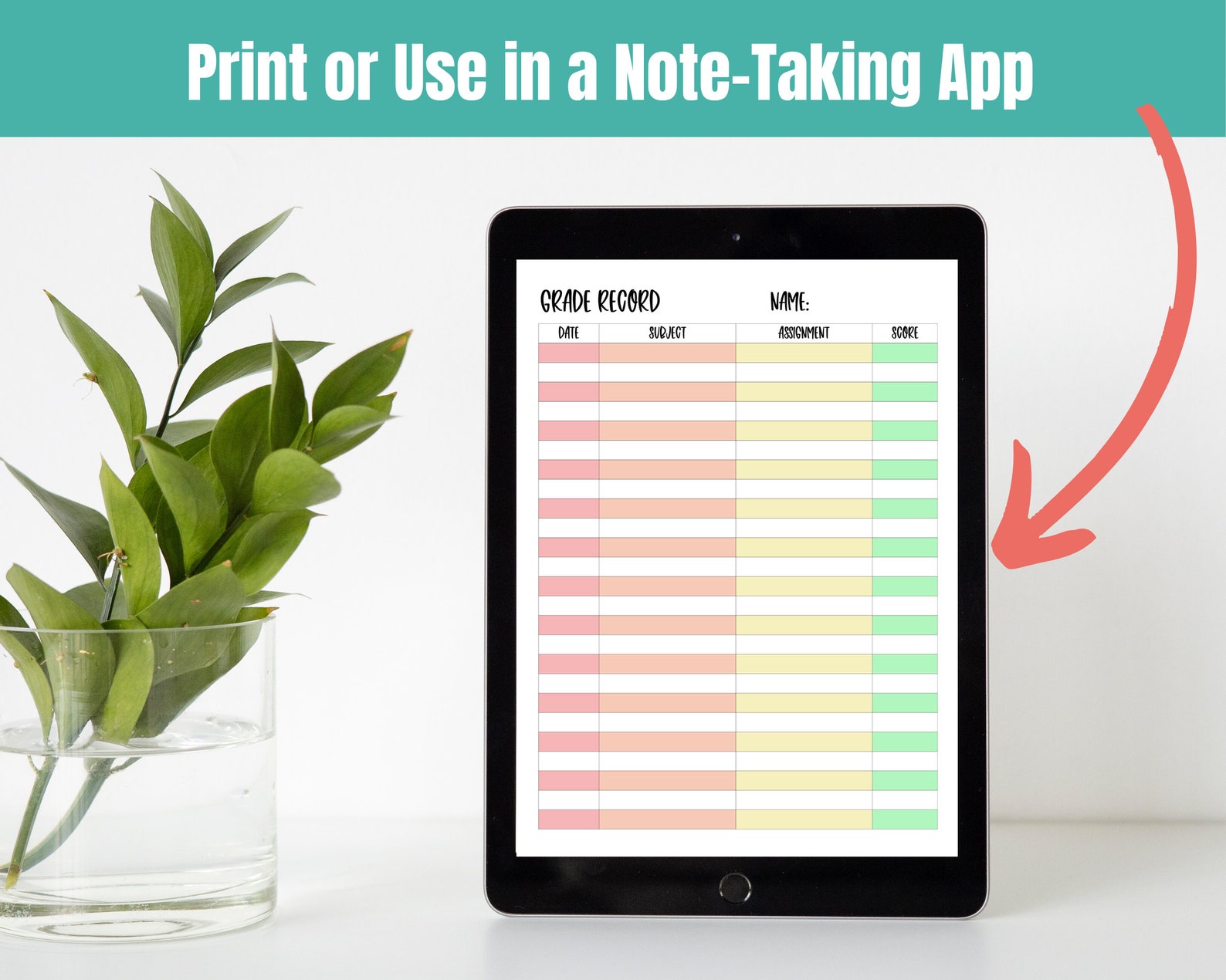 Printable Homeschool Grade Book, Grade Sheet PDF, Instant Download ...