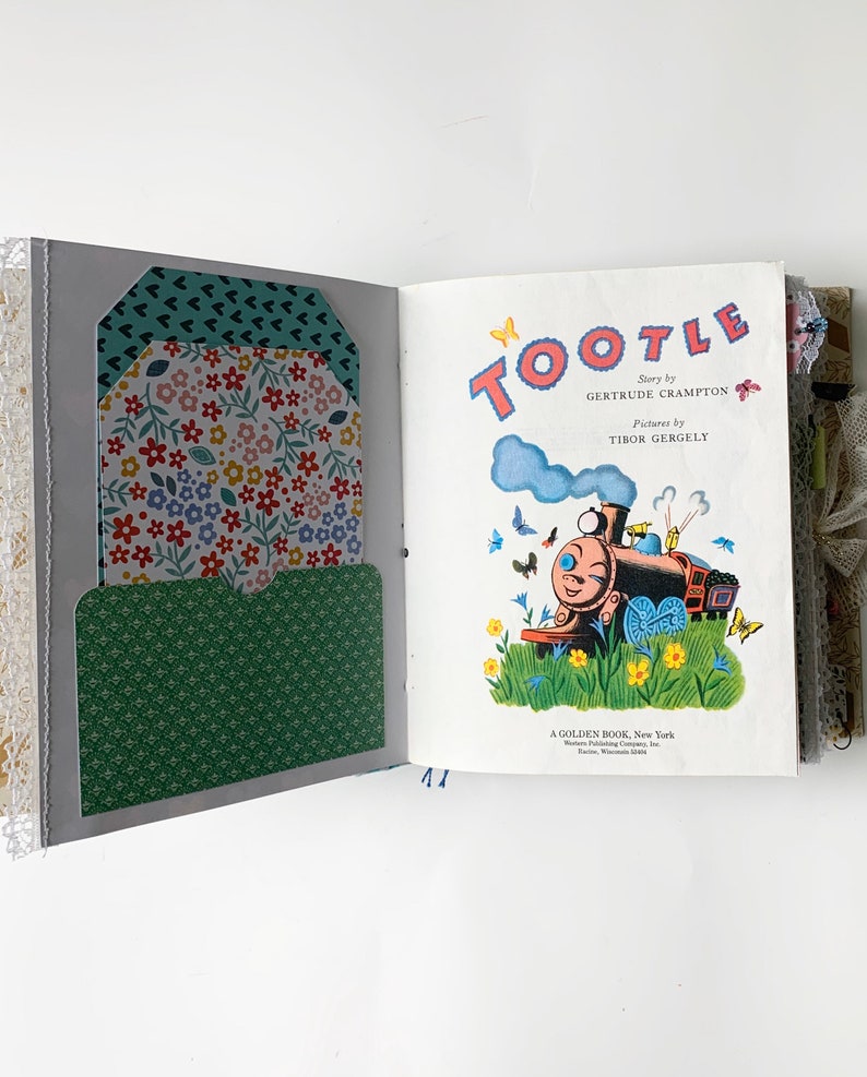 Tootle Little Golden Book Junk Journal, Vintage Children’s Book, Little ...