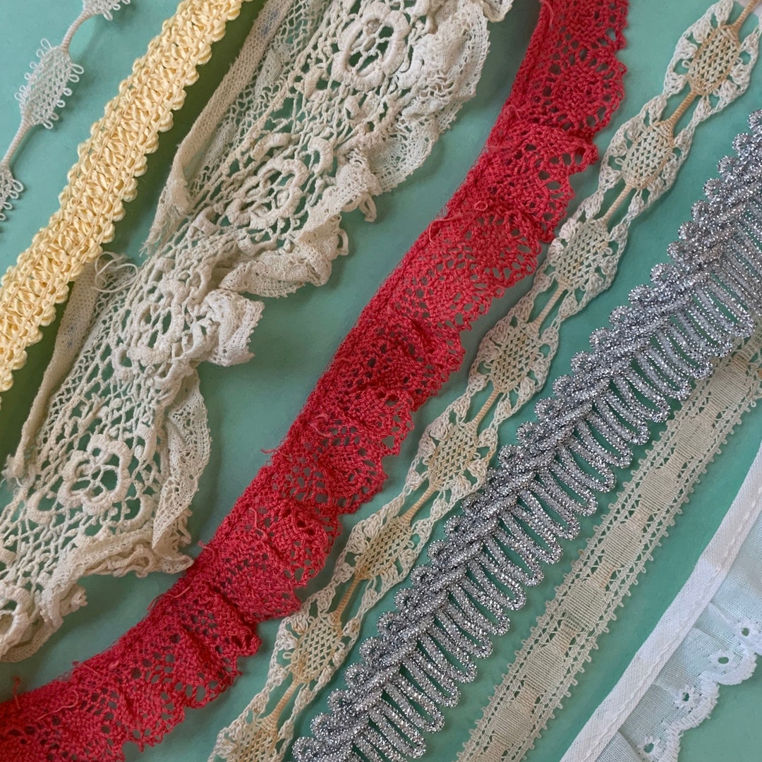 Vintage Lace And Trims, over 5 yards, 12 Lace, 18 Lace, 20 Lace, 8 ...