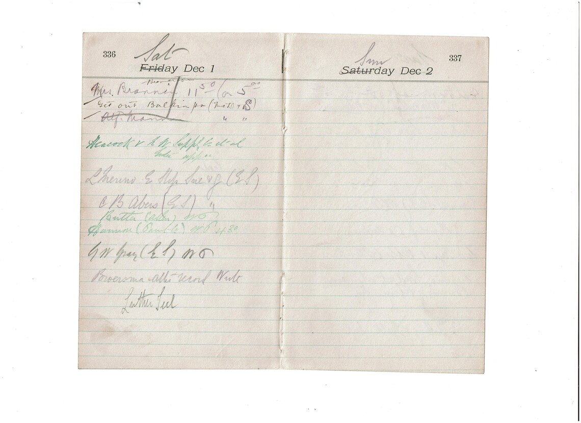 Antique National Diary Planner 1916, Vintage Diary Planner 1916 ...