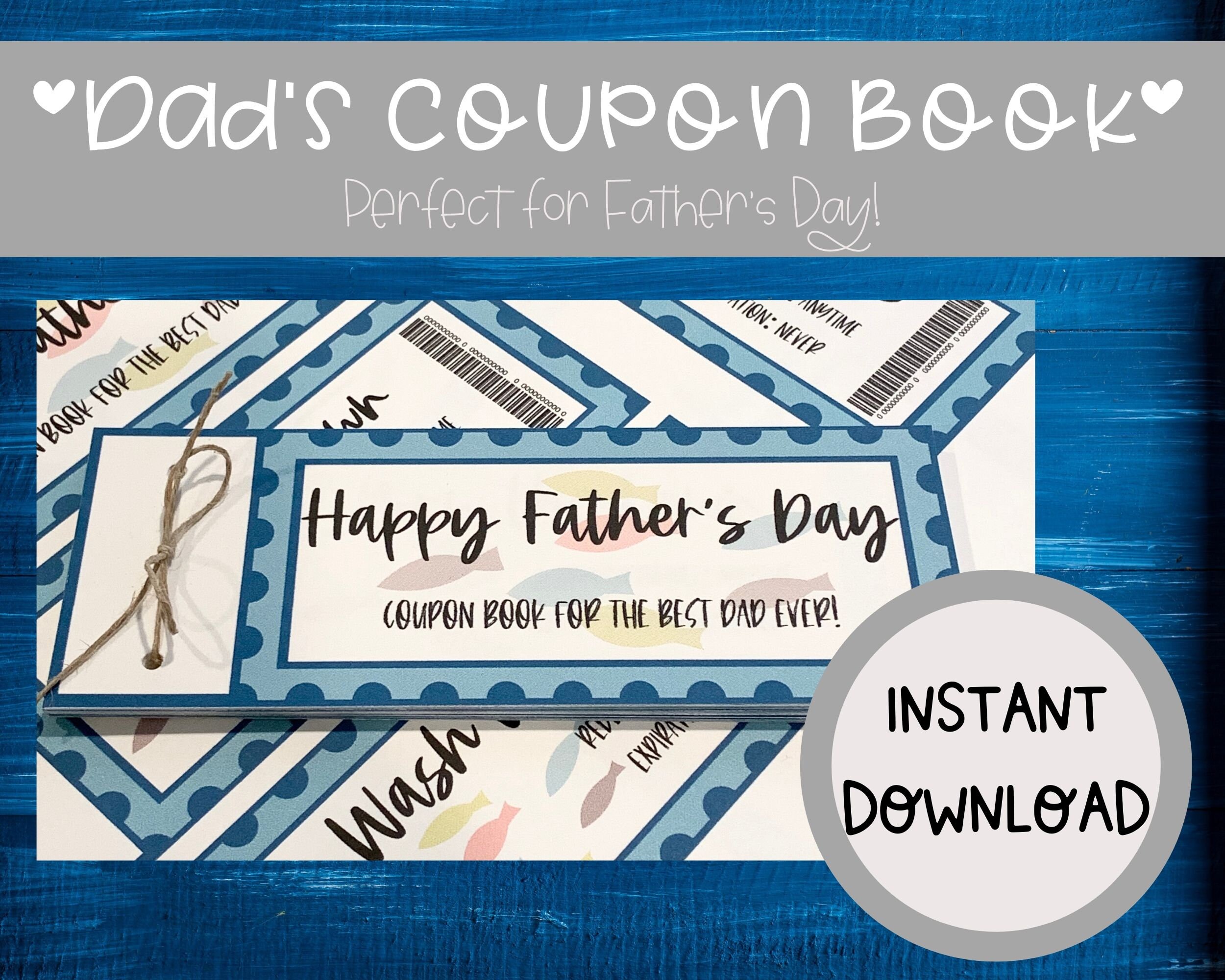 Father's Day Coupon Book, Printable, Download, Instant Download, Father ...