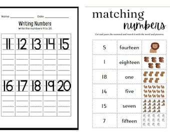 Counting Objects to 20, Number 1 to 20, Kindergarten Worksheet ...