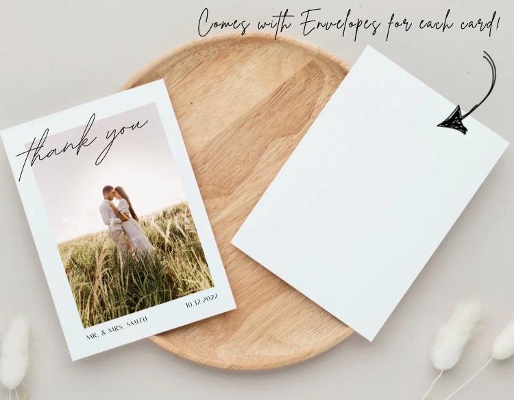 Personalized Wedding Thank You Cards | Wedding Thank You Cards With ...
