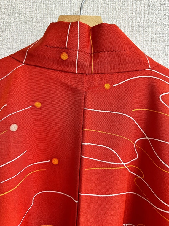 Vintage Japanese Orange Silk, KIMONO Haori Jacket - Gem