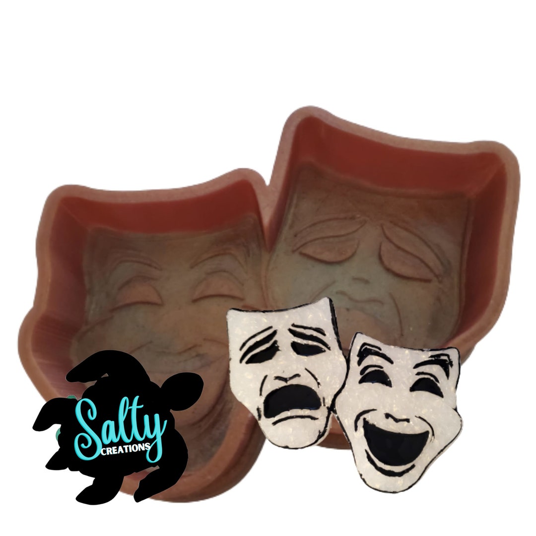 Drama Masks - Regular or Vent Clip Size - Freshie, Clay, Soap, Wax ...