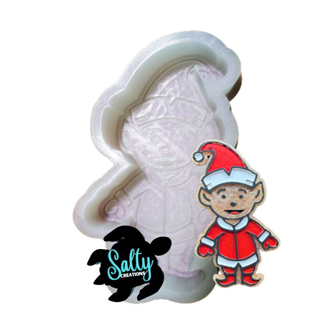 Elf / Christmas / Regular or Vent Clip / Freshie Mold / Mold / Silicone ...