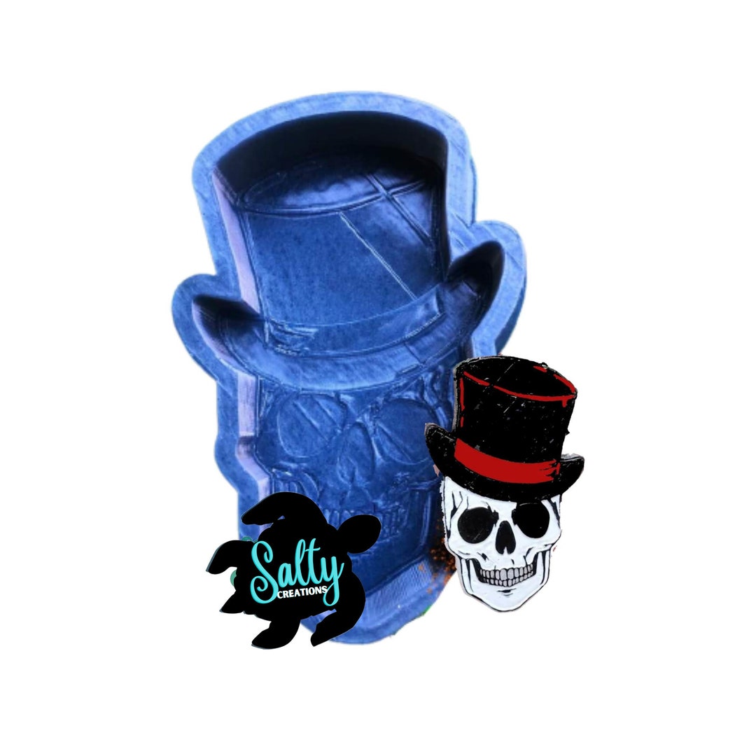 Top Hat / Skull / Skeleton / Halloween / Silicone Freshie Mold ...