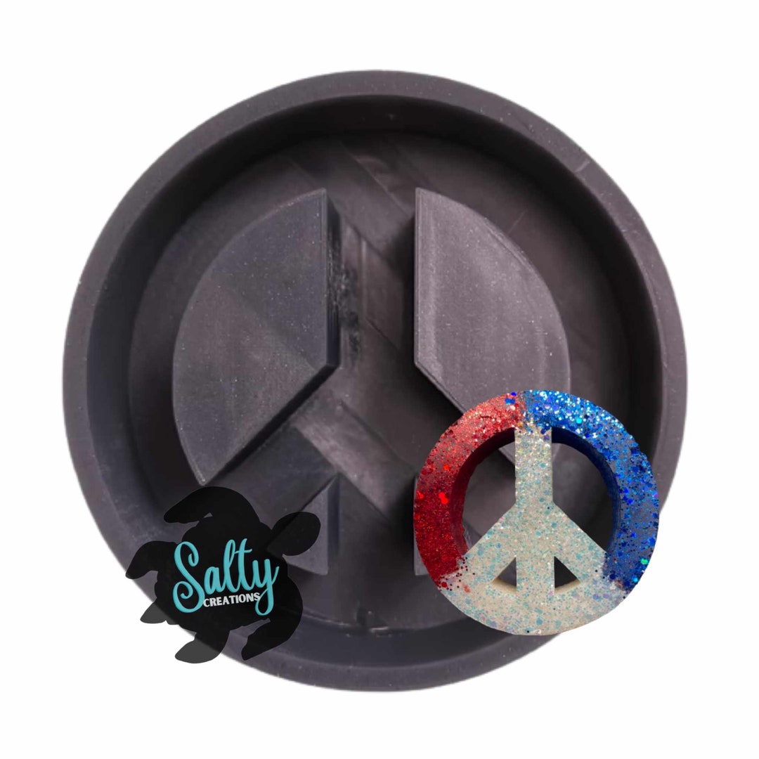 Peace Symbol / Regular or Vent Clip / Silicone Freshie Mold / Freshie ...