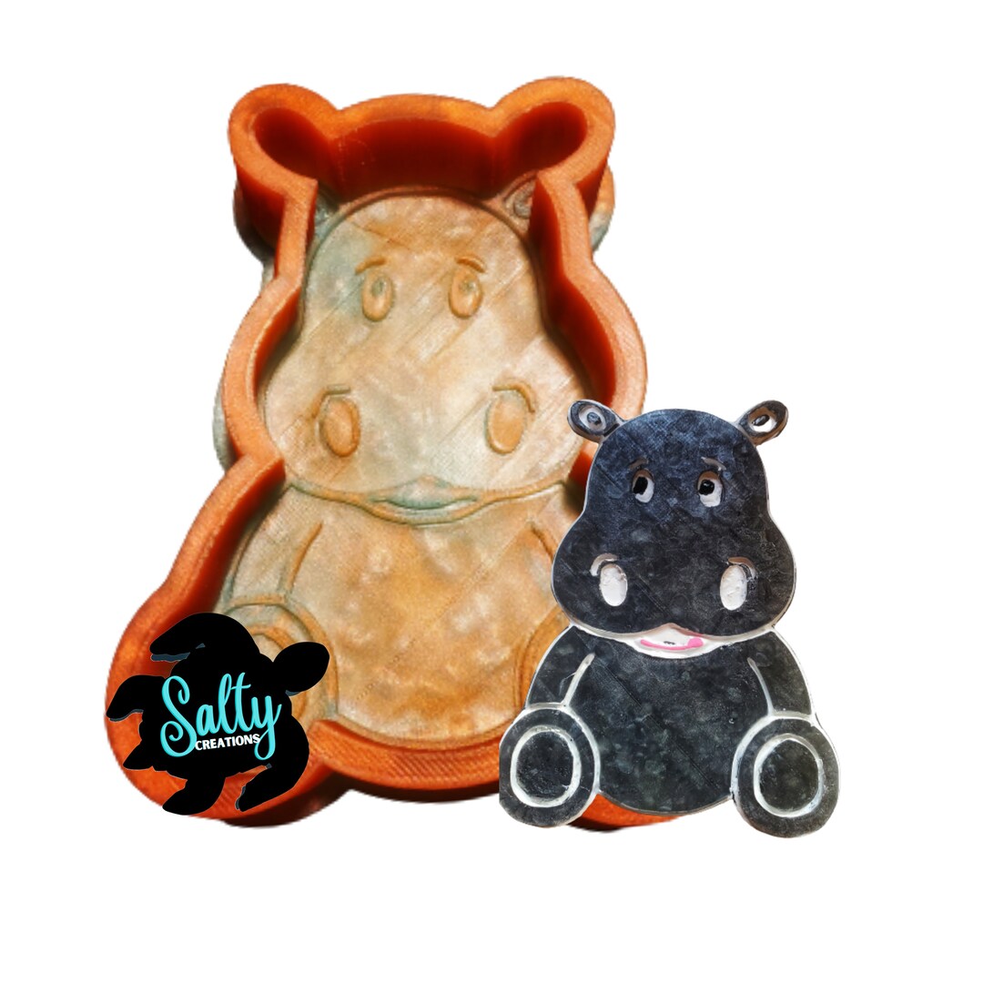 Hippo / Hippopotamus / Regular or Vent Clip / Freshie Mold / Mold ...