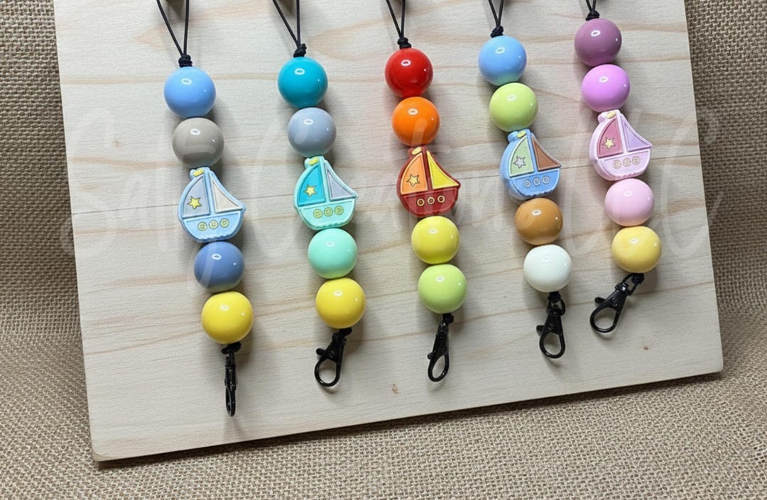 Handmade Sailboat Freshie Hanger - Lanyards: Silicone & Plastic Beads ...