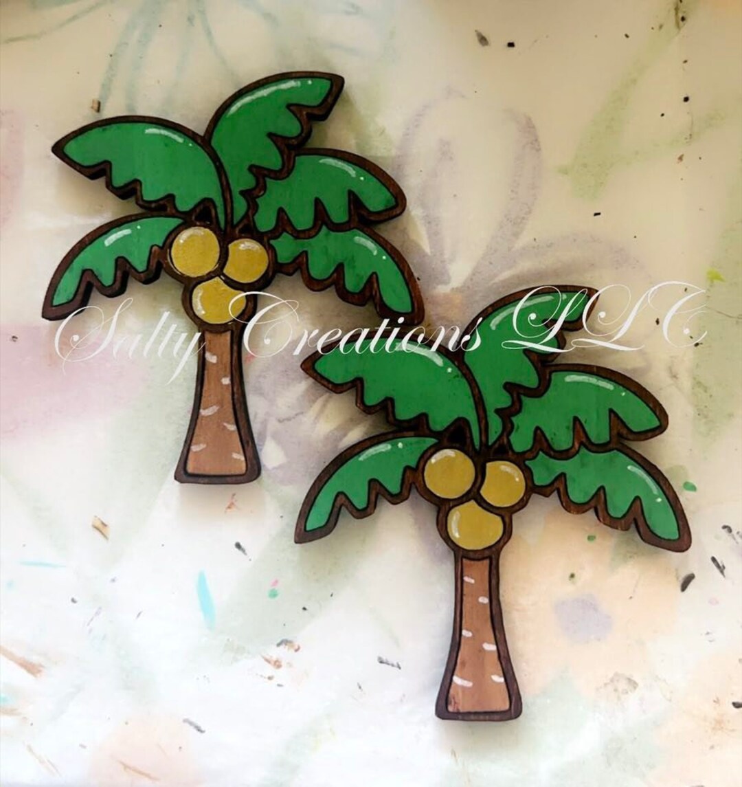 Palm Tree / Tree / Magnets / Magnet / Wooden Magnets / Refrigerator ...