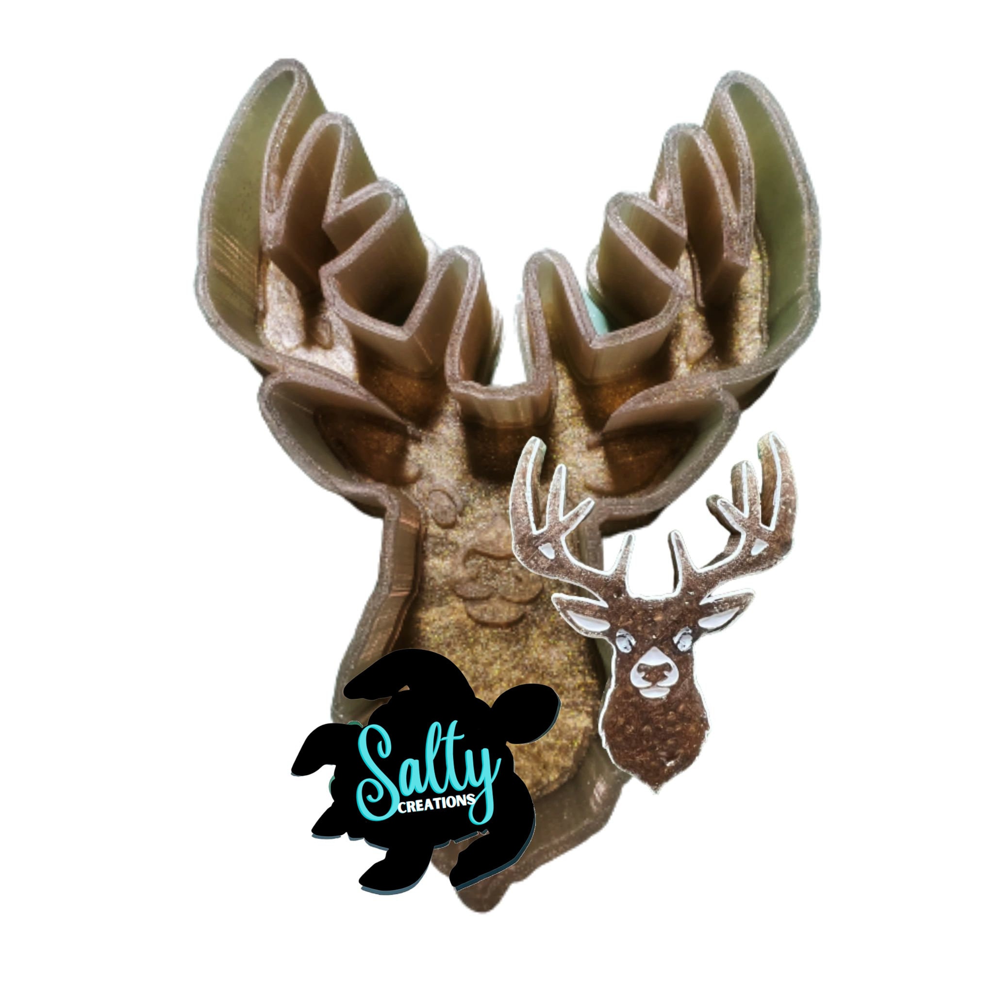 Deer / Buck / Deer Head / Regular or Vent Clip / Silicone Freshie Mold ...