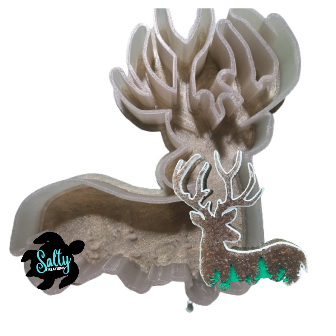 Buck / Deer / Regular or Vent Clip / Silicone Mold / Silicone Freshie ...
