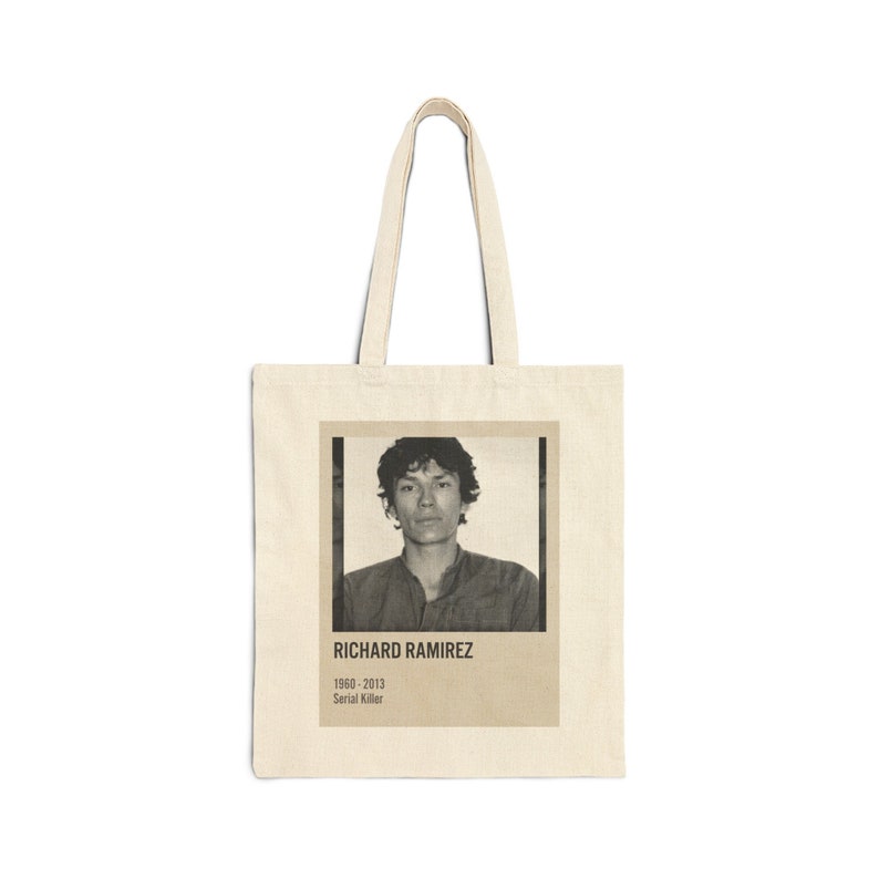 Richard Ramírez Tote Bag Night Stalker Cotton Canvas Richard Ramirez ...