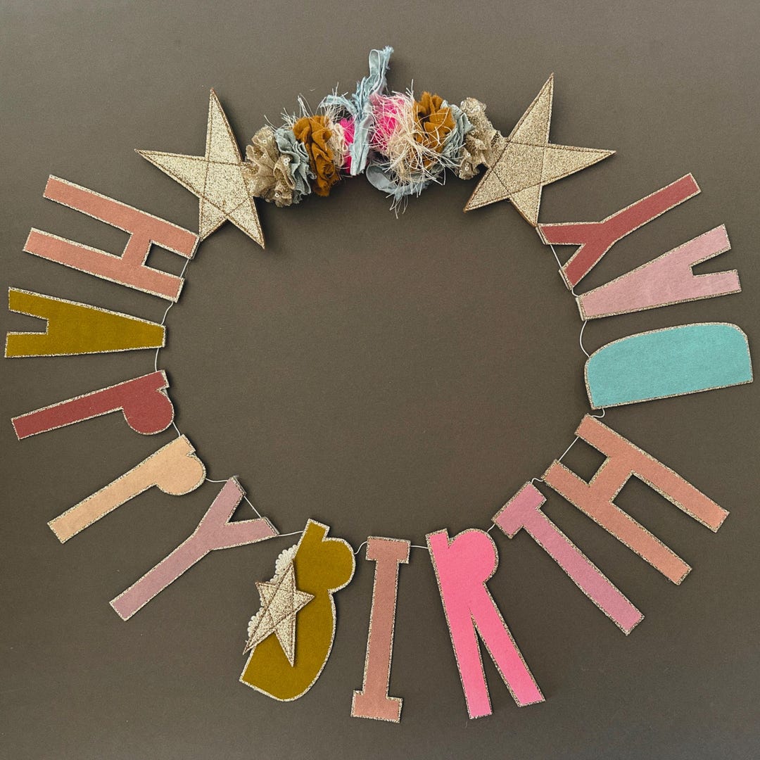 Colorful Birthday Garland MADE TO ORDER - Etsy