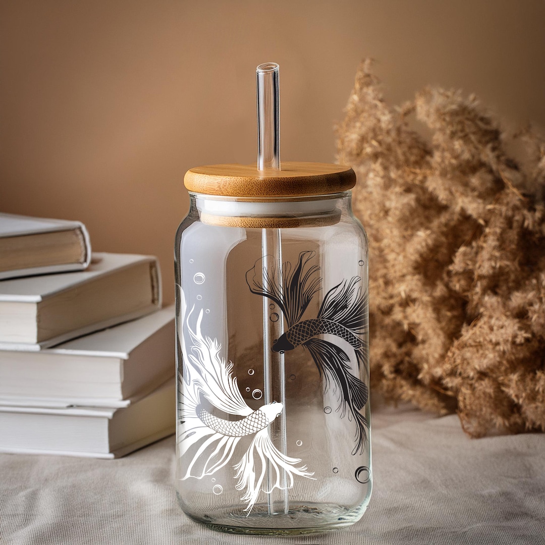 Gojo and Geto Anime Jujutsu Kaisen JJK Betta Fish Glass Cup Tumbler ...