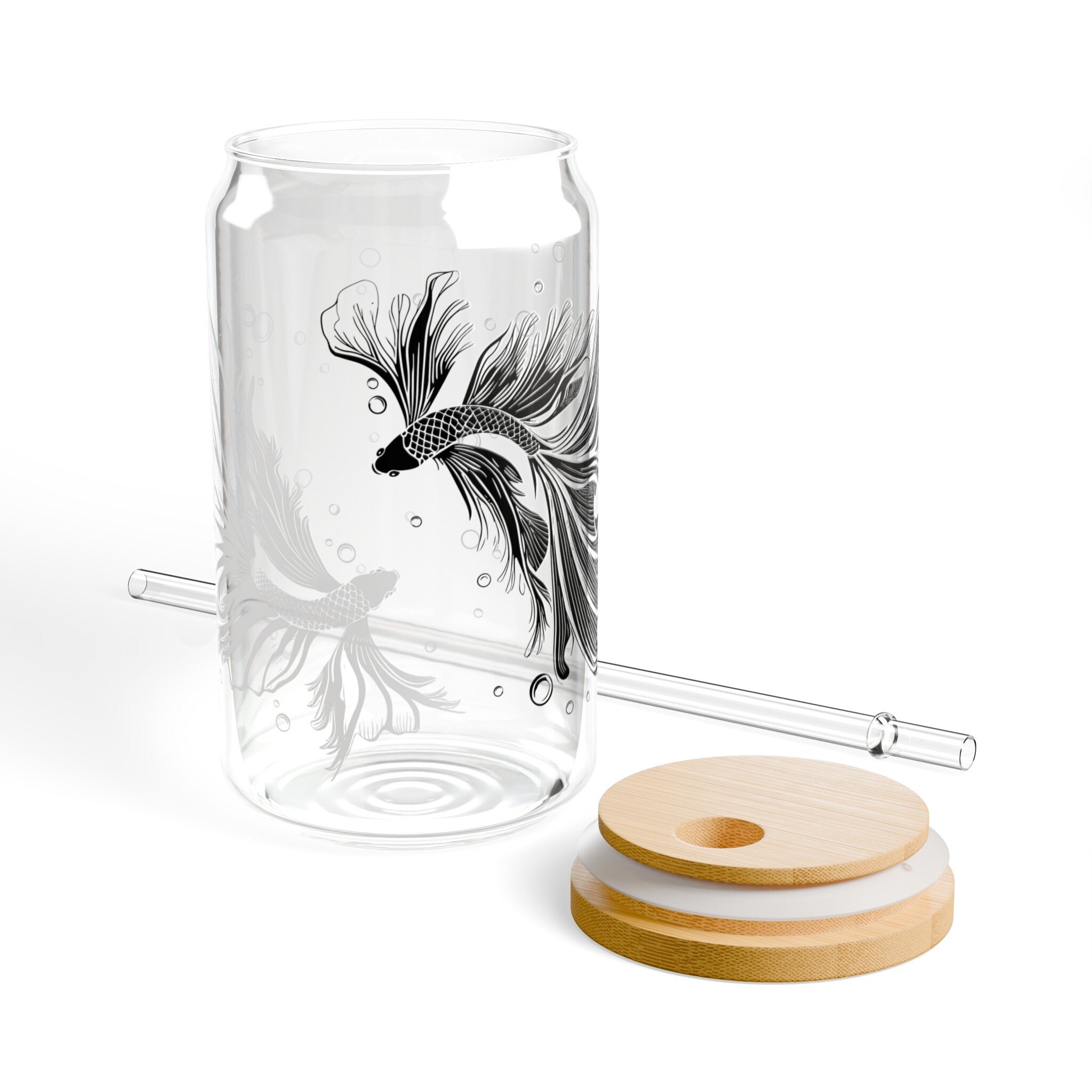 Gojo and Geto Anime Jujutsu Kaisen JJK Betta Fish Glass Cup Tumbler ...