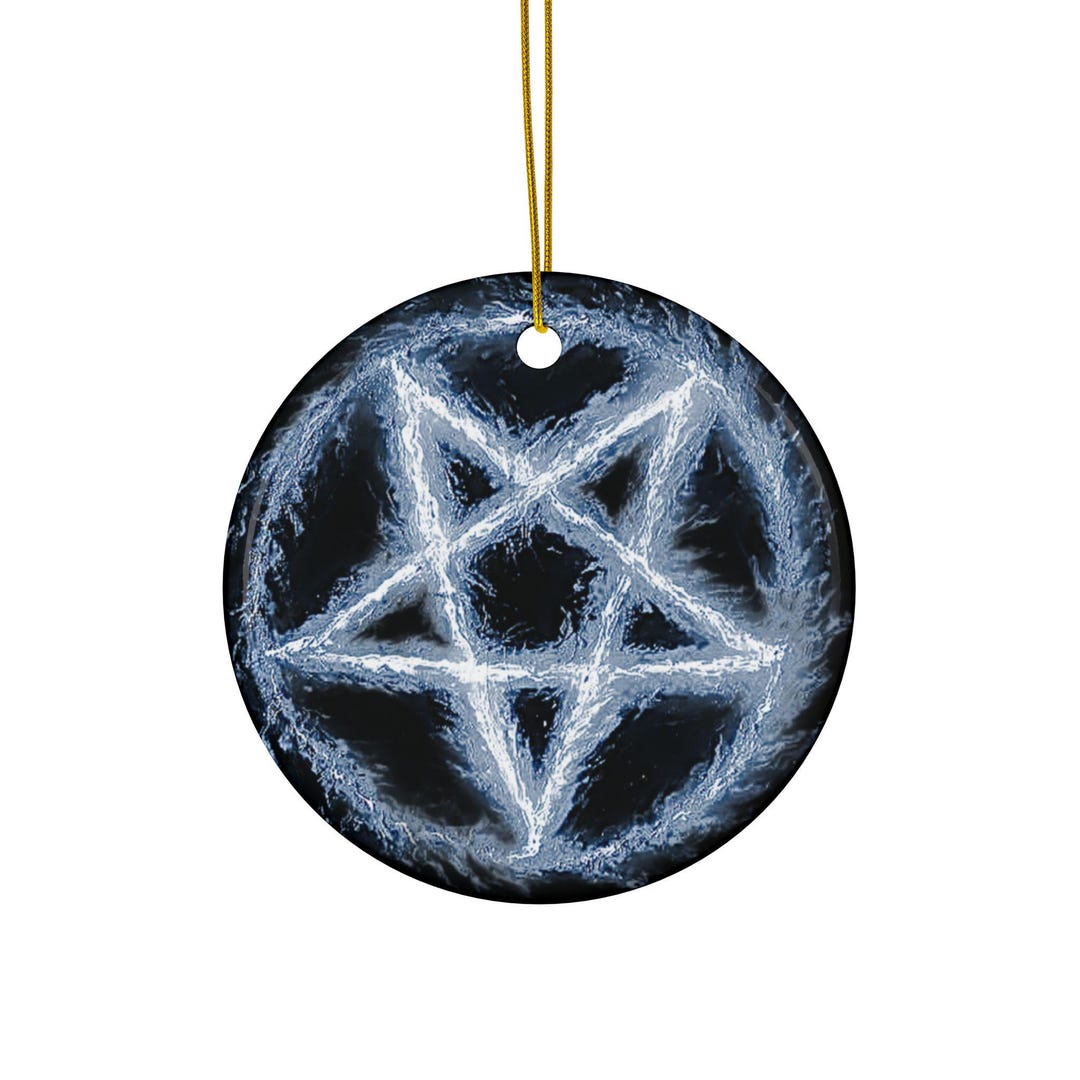 Blue Fire Pentagram Ornament - Etsy