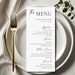 Modern Wedding Menu Template | Elegant Reception Dinner Menu Card ...