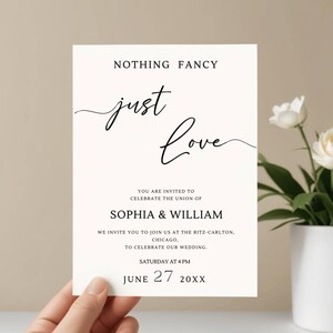 Simple Wedding Invite, Personalized Online Invitation, Minimalist ...