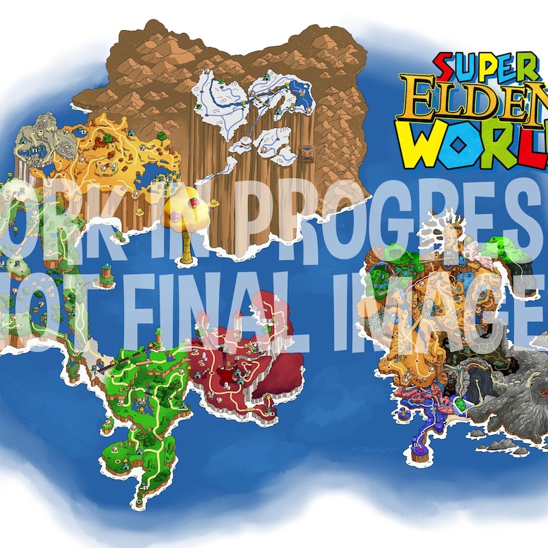 Super Mario Bros. Map - Etsy