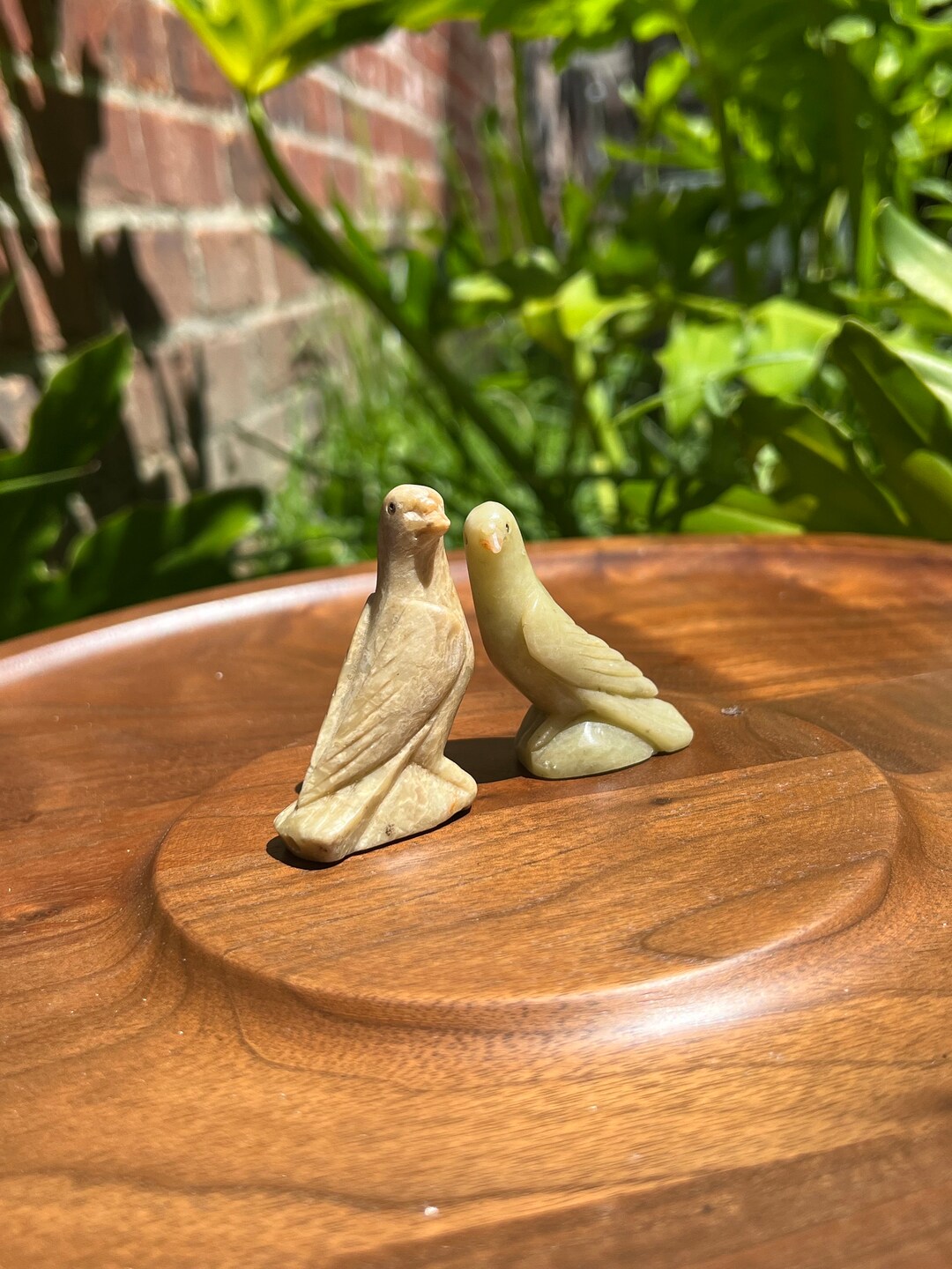 Miniature Vintage Handcarved Stone Dove Set - Etsy