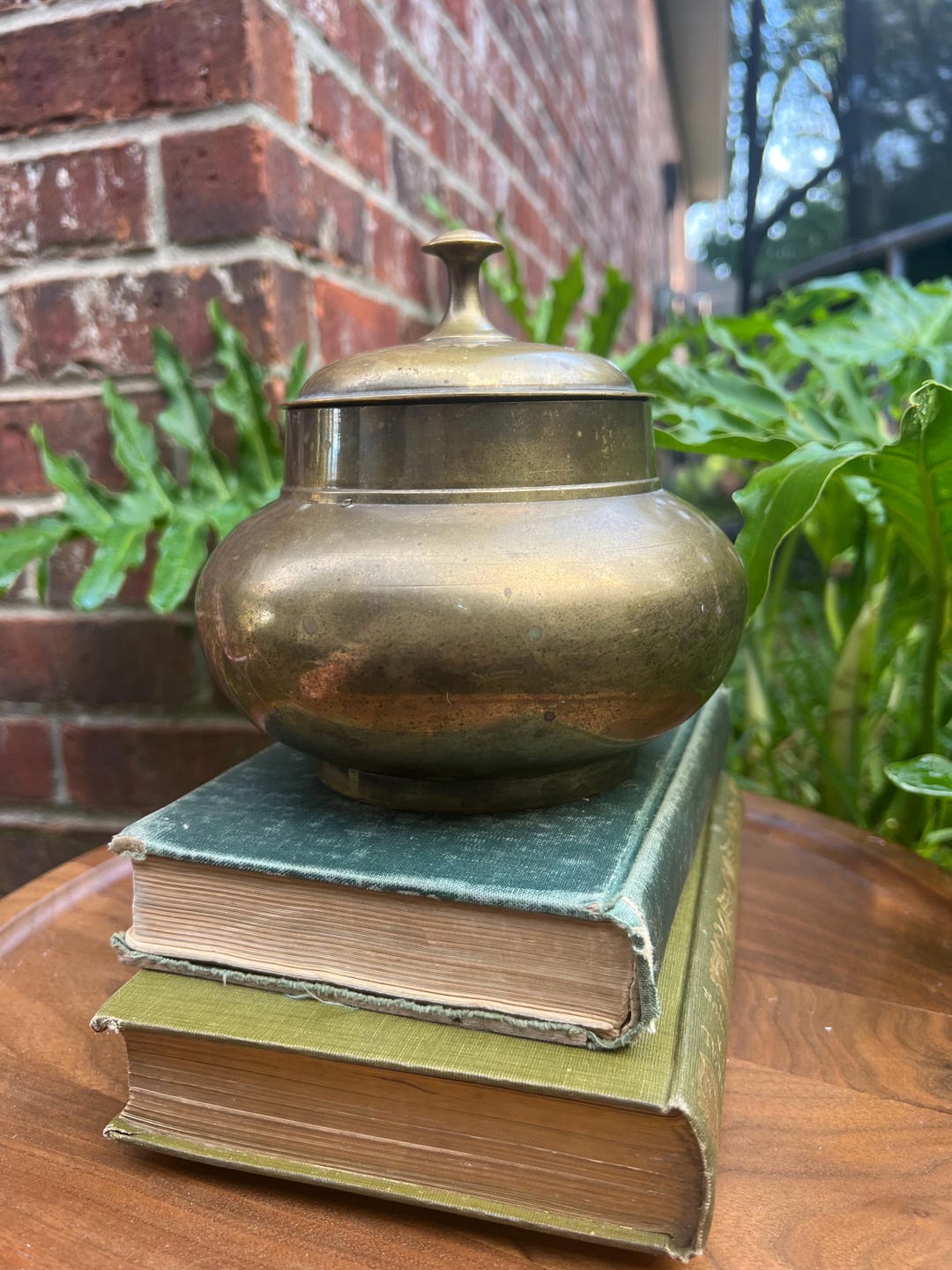 Vintage Brass Lidded Jar - Etsy