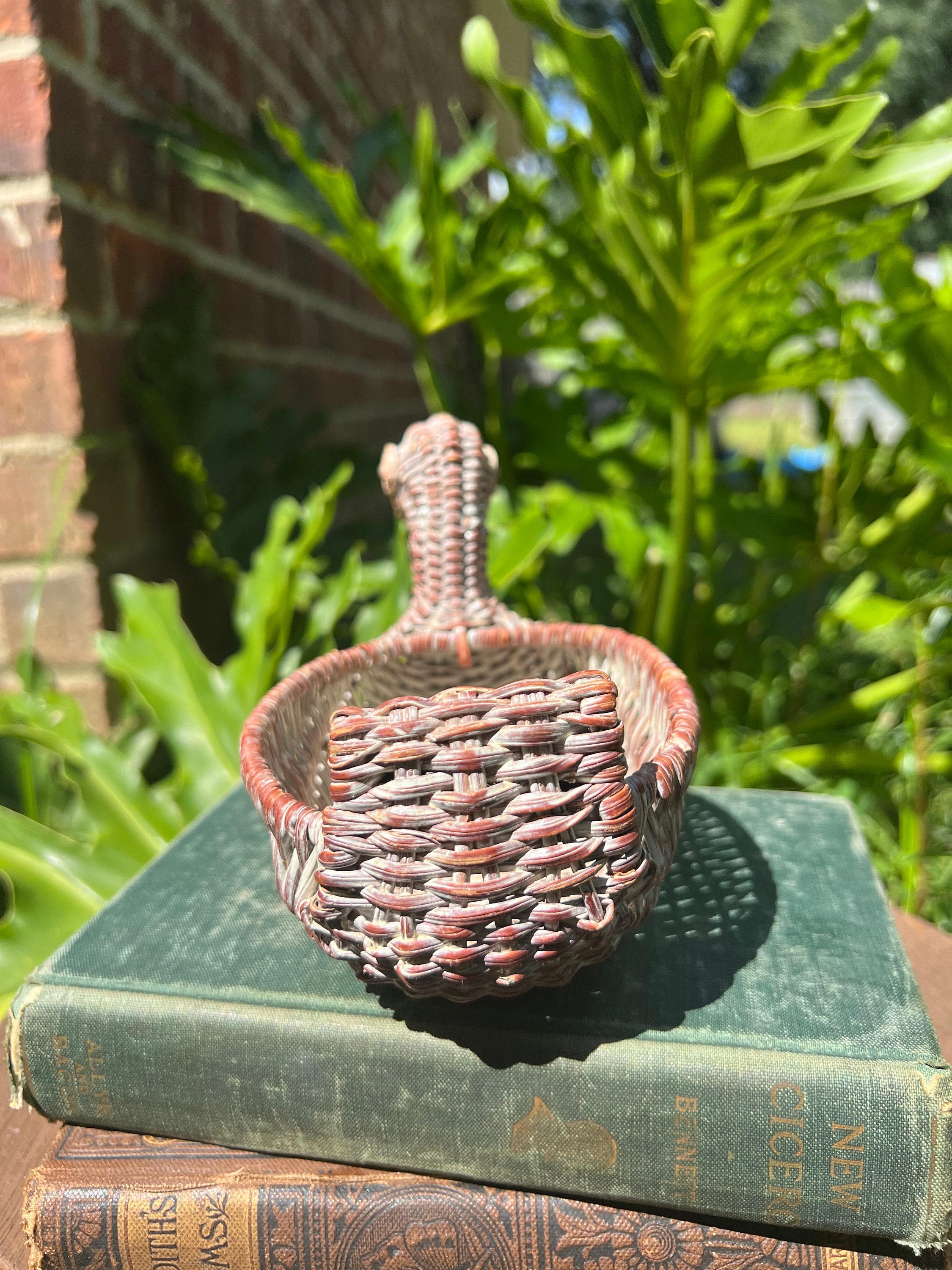 Small Vintage Woven Duck Basket | Kitchen Decor - Etsy