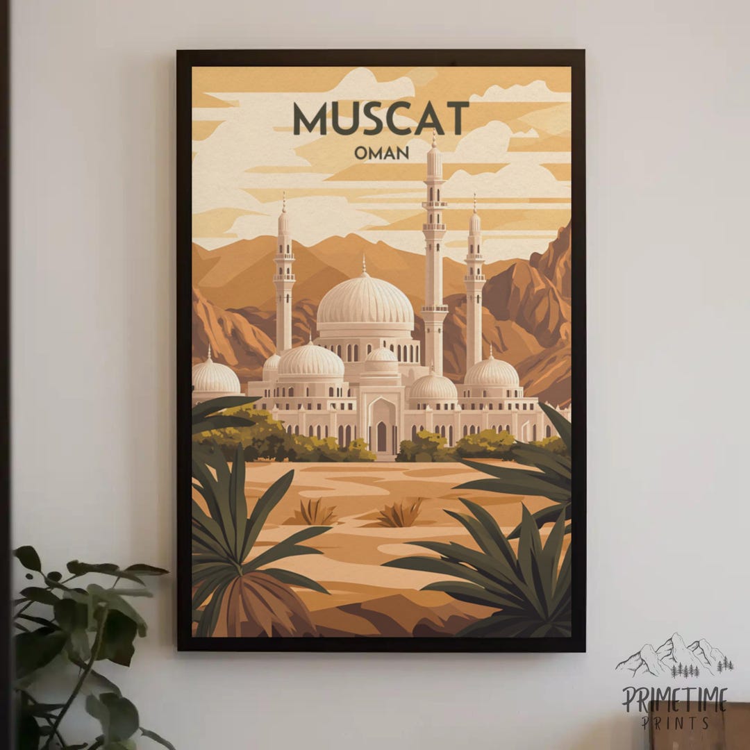 Muscat Oman Travel Poster, Wall Art Print, Home and Office Decor ...