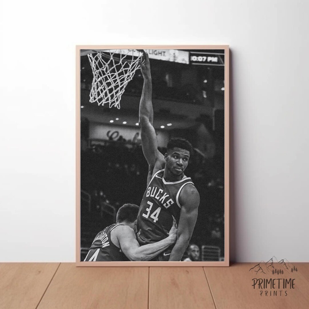 Giannis Antetokounmpo, Milwaukee Bucks Poster, Basketball Wall Art, NBA ...