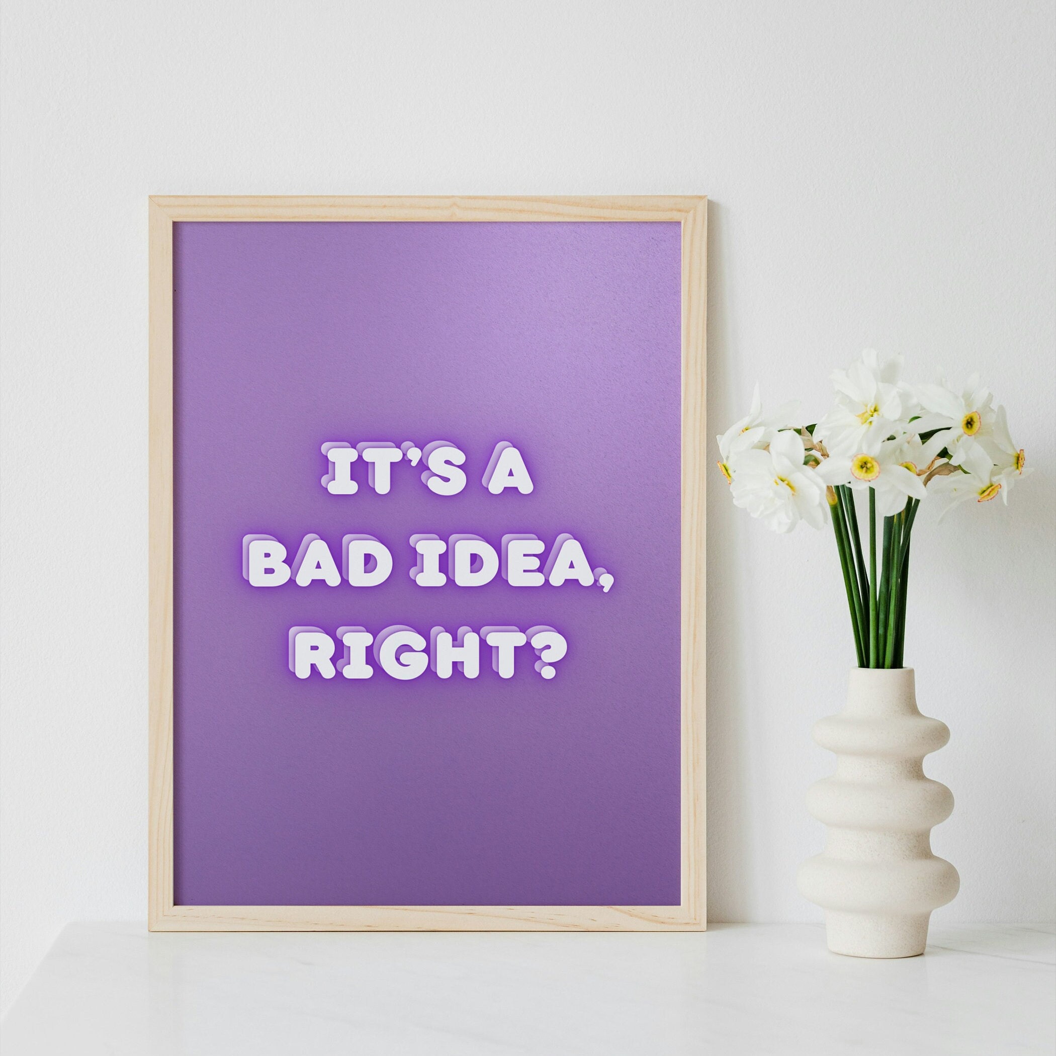 It's a Bad Idea Right Olivia Rodrigo Poster, Olivia Rodrigo Lyric Artwork, Guts World Tour Merch ...