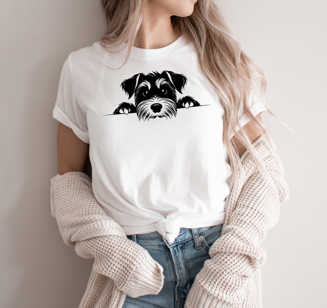 Cute Miniature Schnauzer Sweatshirt, Cute Dog T-shirt, Dog Mom Shirts ...