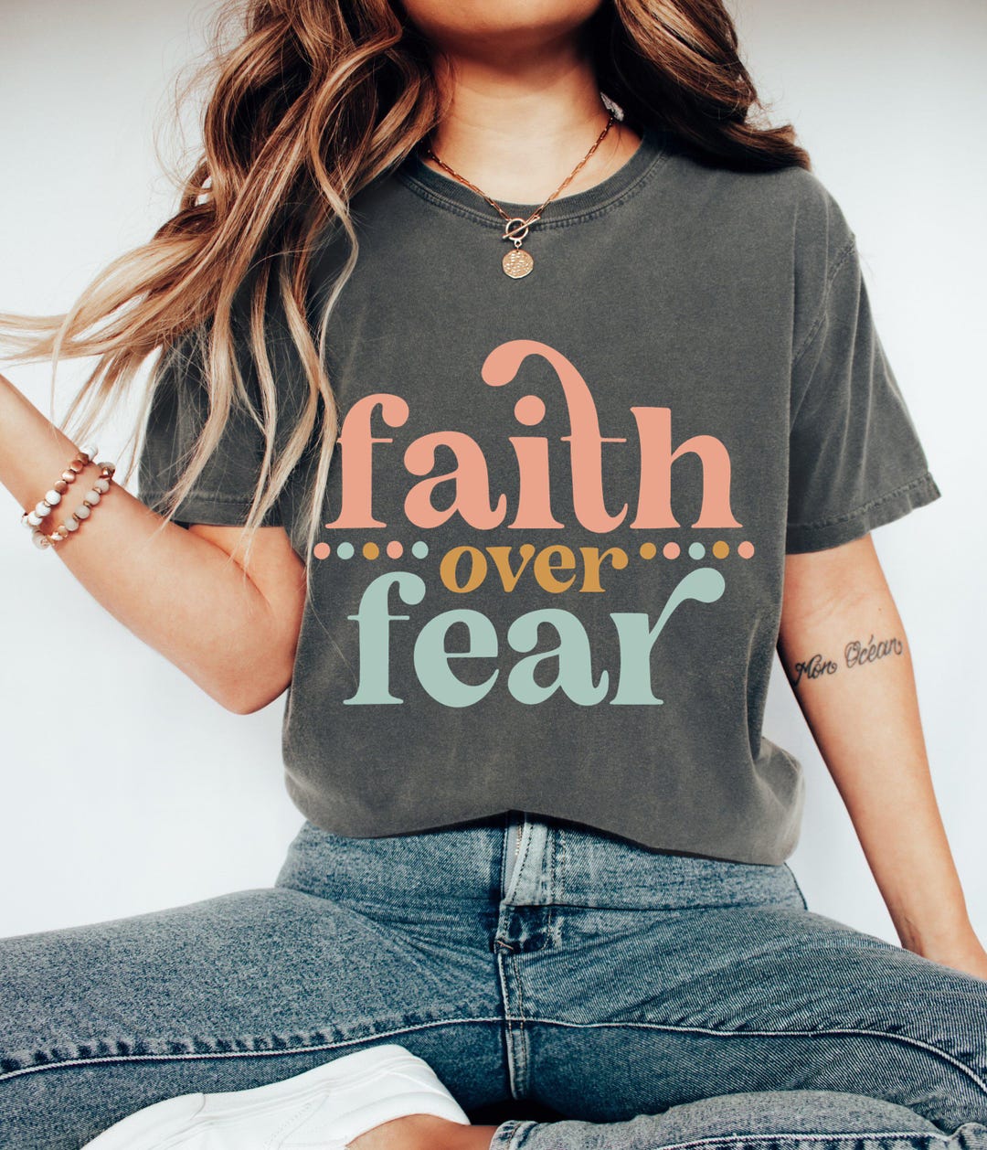 Comfort Colors® Faith Over Fear Shirt, Faith Shirt, Christian Gift ...