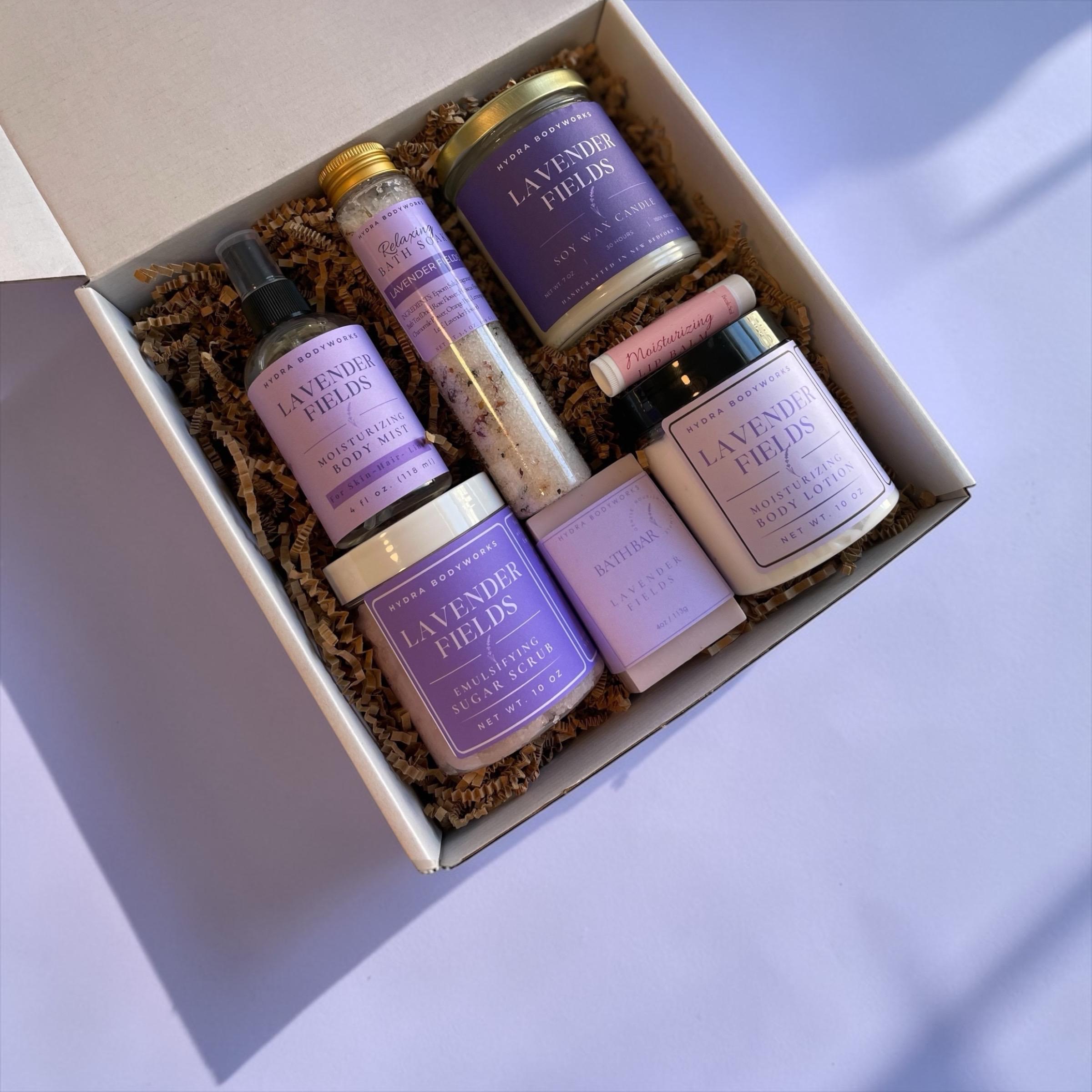Lavender Aromatherapy Self Care Gift Box Relaxing Spa Gift Set for ...