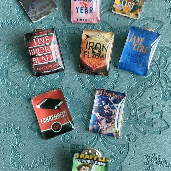 Book Pin - Etsy