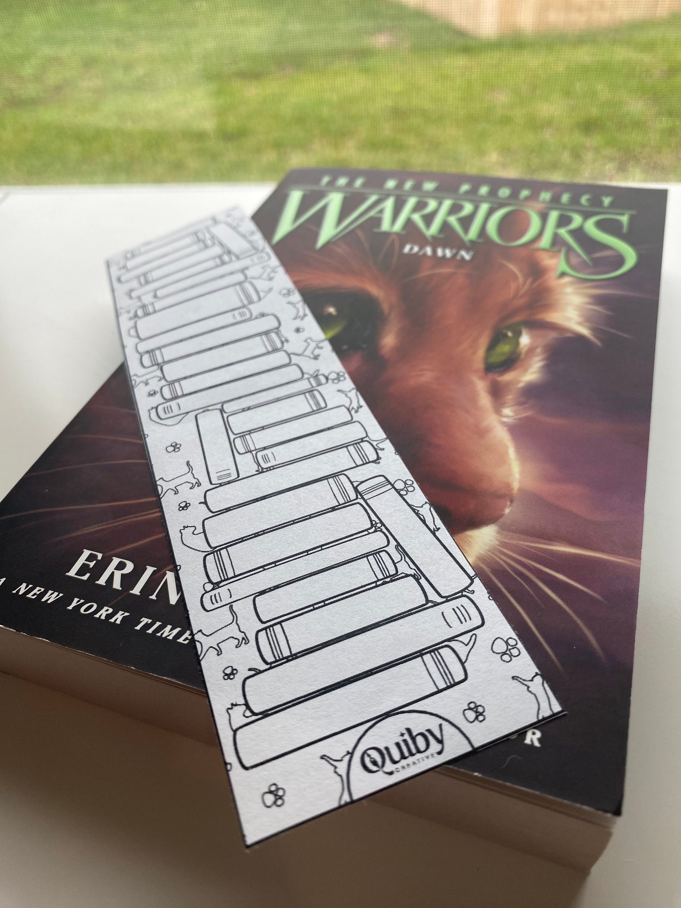 Cat Themed Book Tracker Bookmark, Paw Print, Coloring Bookmark, Bookish ...