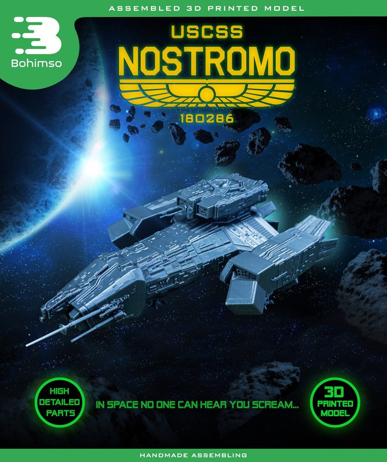 Nostromo | Plastic Model Spaceship | Alien Movie | Spacecraft | 3d ...