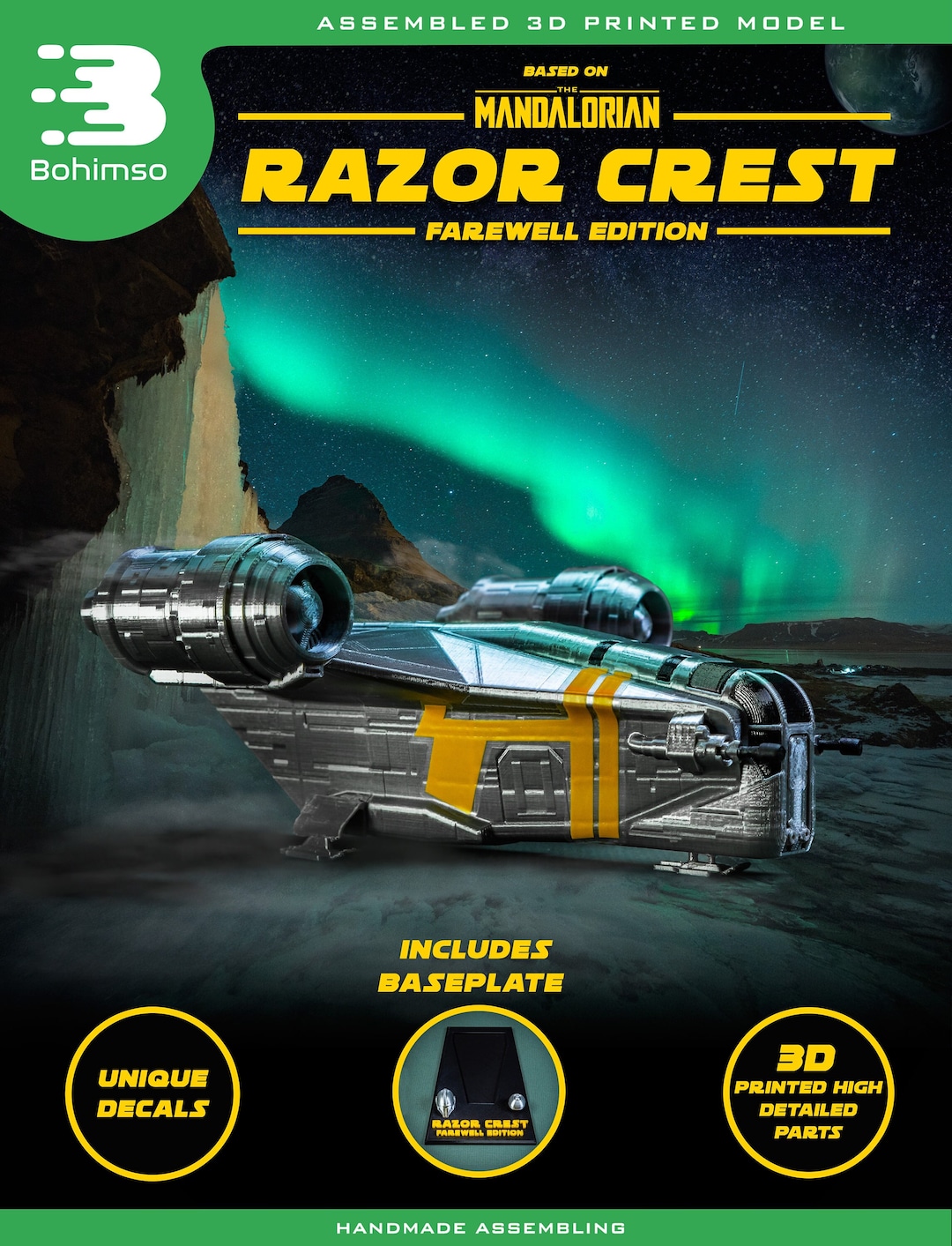 Razor Crest Spaceship From the Mandalorian | Razor Crest | Mandalorian ...