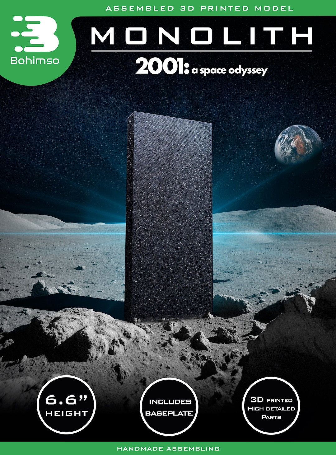 Monolith | 2001 a Space Odyssey | Plastic Diorama | Monolith | 3d ...