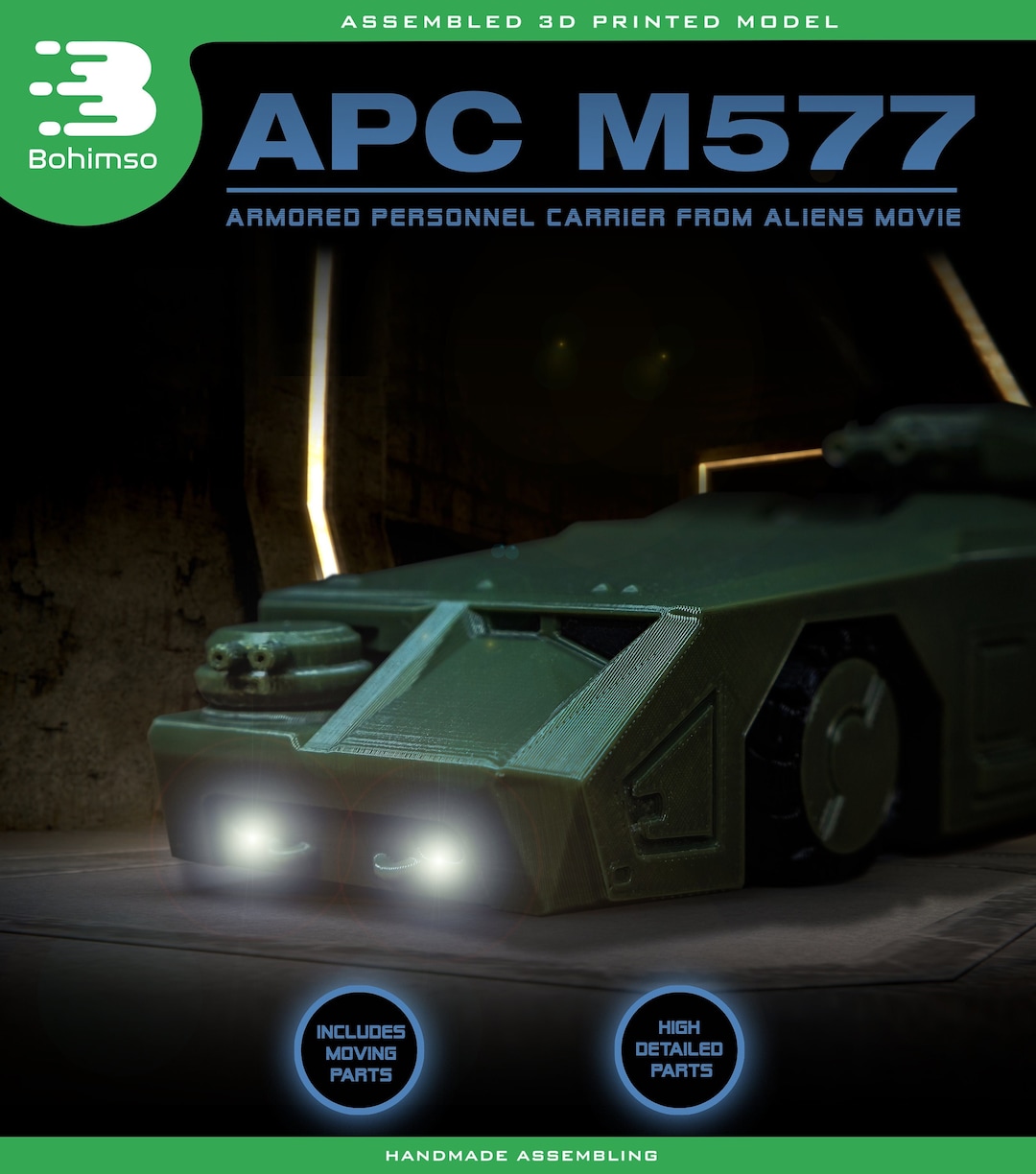 APC | M577 | Armored Personnel Carrier | Aliens | Plastic Model | 3d ...