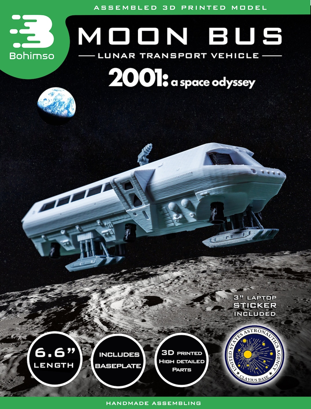Moon Bus | Lunar Transport Vehicle | 2001 a Space Odyssey | Plastic ...
