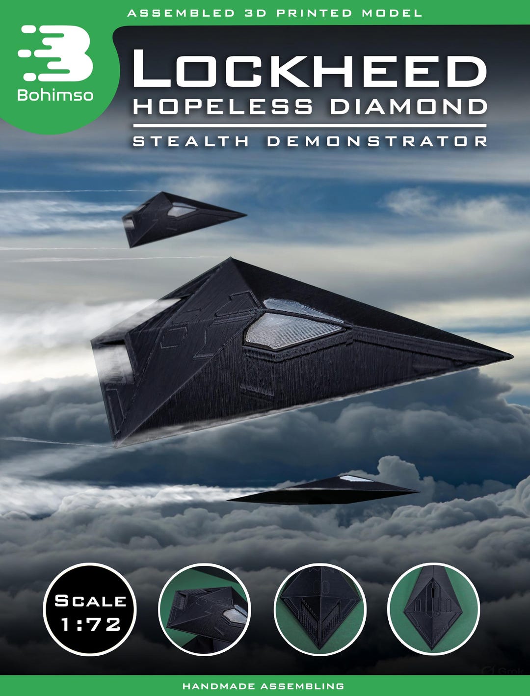 Lockheed Hopeless Diamond Demonstrator | Stealth Test Aircraft | USAF ...