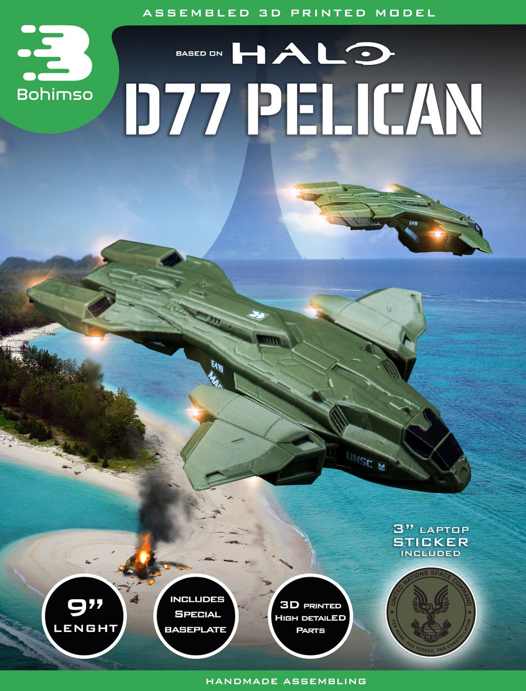 Hello Pelican | DD77 | Dropship | Halo Series | Hello Game | Plastic ...