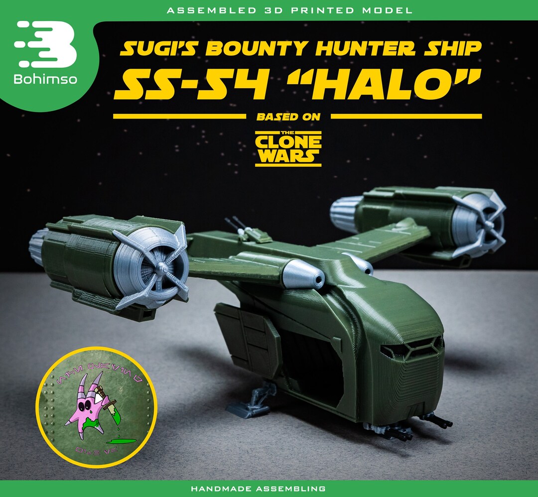 SS-54 Assault Spaceship | Suri's Ship Halo | Clone Wars | Plastic Model ...