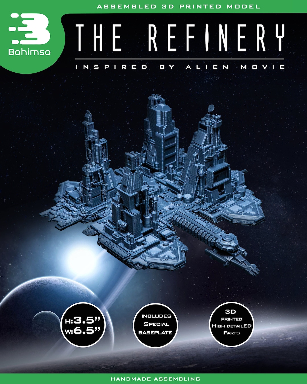 The Refinery Installation | Plastic Model Spaceship | Alien | Alien ...