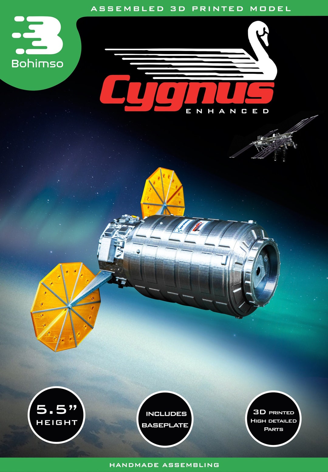 Cygnus Spacecraft | Plastic Model | Rocket | Spaceship | 3d Printing - Etsy