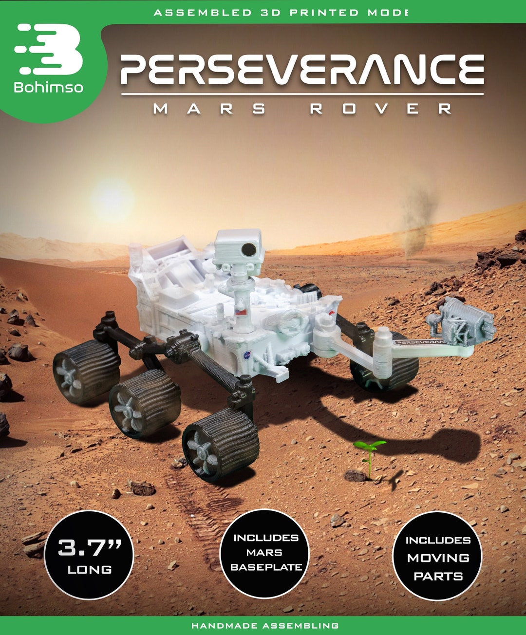 Perseverance Mars Rover | Mars Lander | JPW | Plastic Model | Percy ...